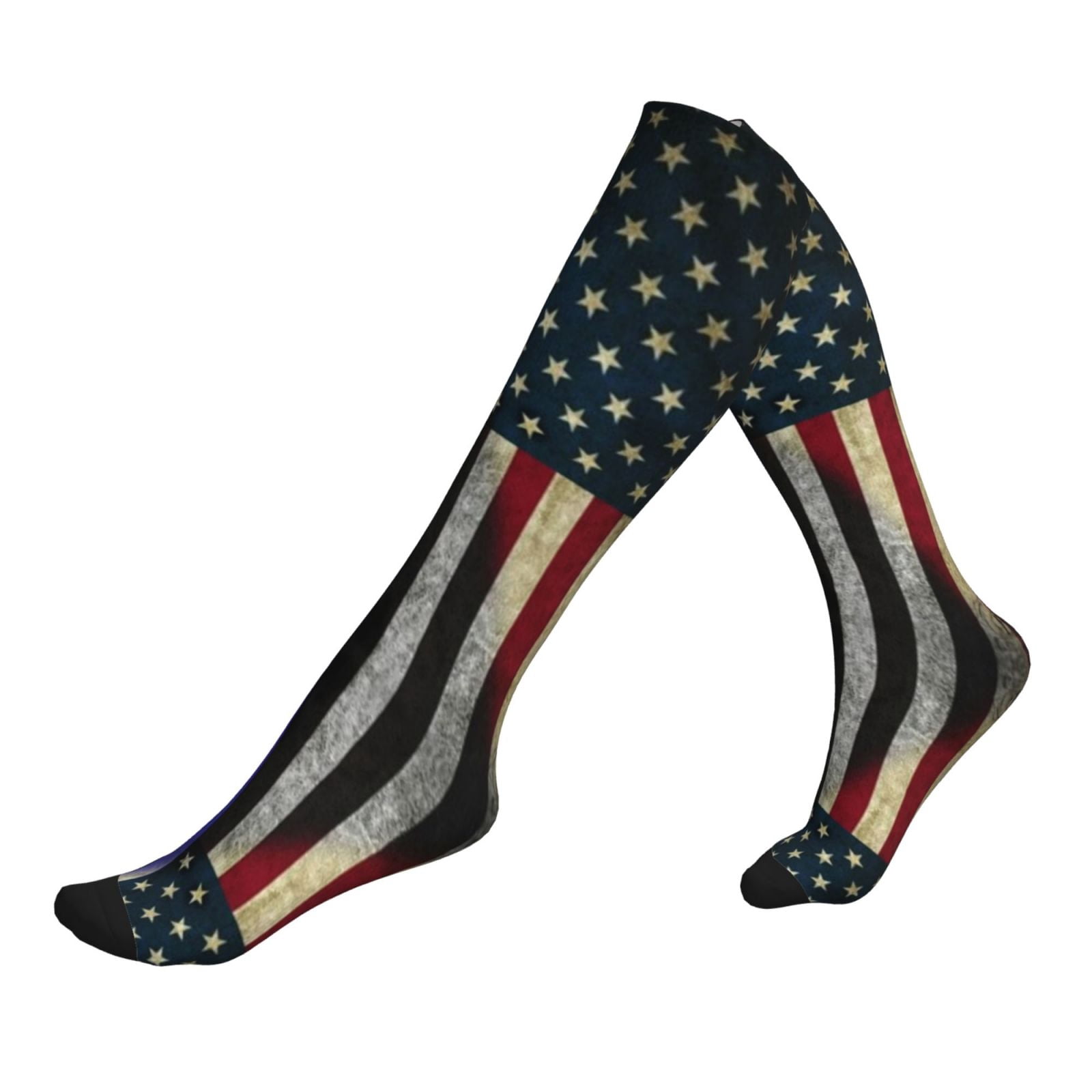 Thin Blue Line Police Officer Flag Compression Socks For Women Men For ...