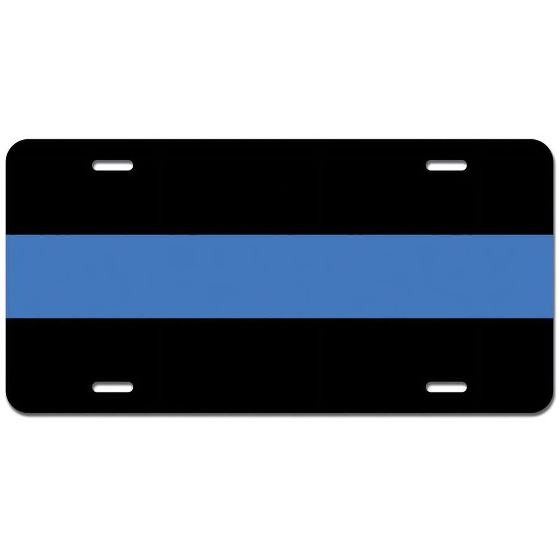 Thin Blue Line - Police Officers Novelty Metal Vanity License Tag Plate ...