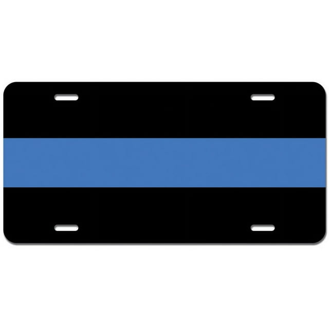 Thin Blue Line - Police Officers Novelty Metal Vanity License Tag Plate ...