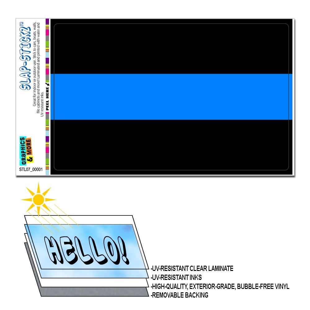 Thin Blue Line Police SLAP STICKZ(TM) Premium Sticker - No. 1 - Walmart.com