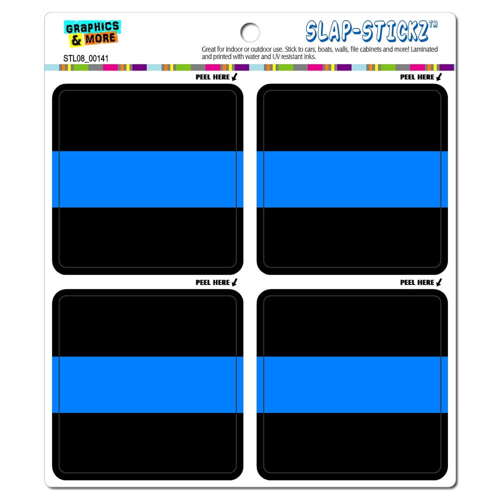 Thin Blue Line Police SLAP STICKZ(TM) Premium Sticker - No. 2 - Walmart.com