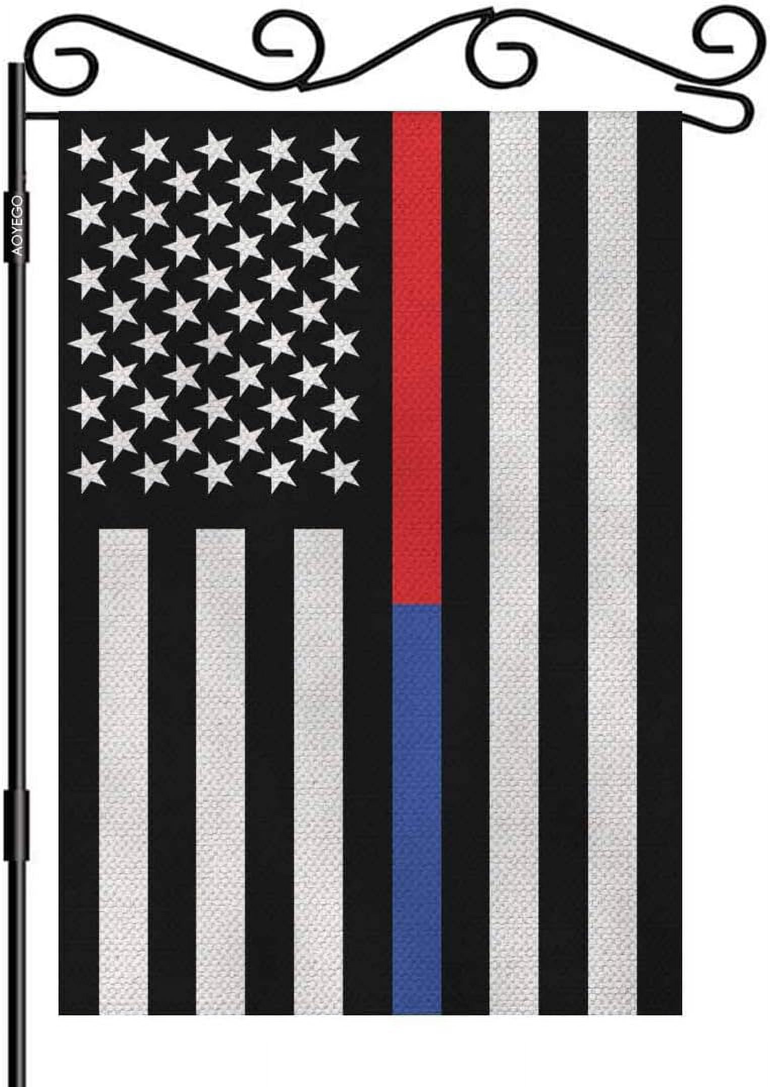 Thin Blue Line Red Line Garden Flag Small Vertical Double Sided 12.5 x ...