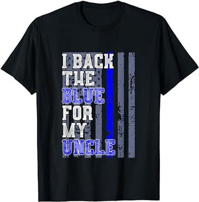 Thin Blue Line Shirt Police Support Uncle Flag Tshirt T-Shirt - Walmart.com