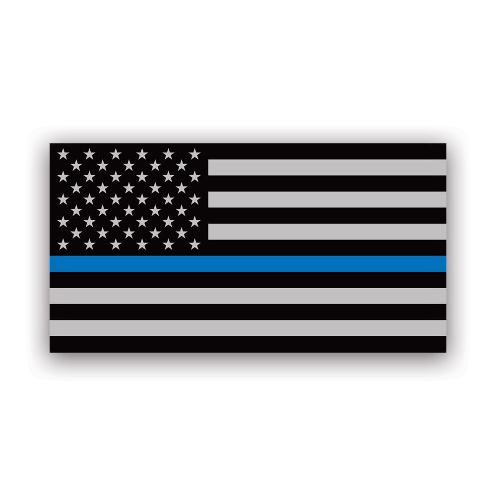 Thin Blue Line Subdued American Flag Sticker Decal - Self Adhesive ...
