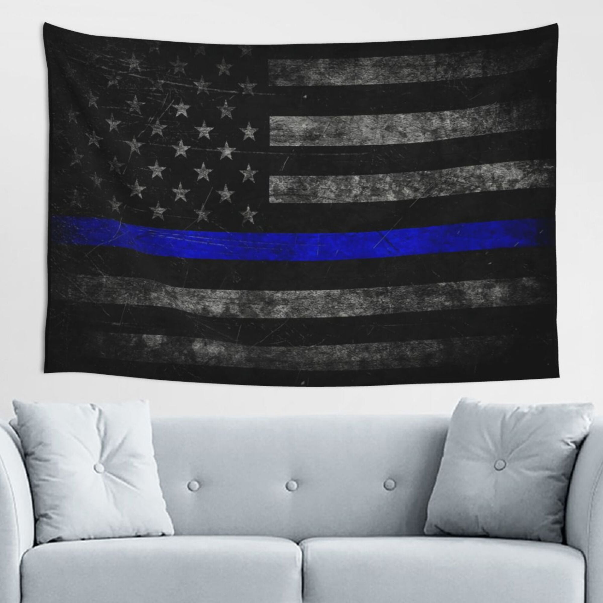 Thin Blue Line Tapestry Tapestry 60"X40" Interesting Commemorative ...