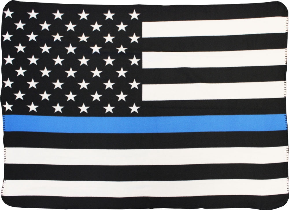 Thin Blue Line (USA) Fleece Blanket - Walmart.com