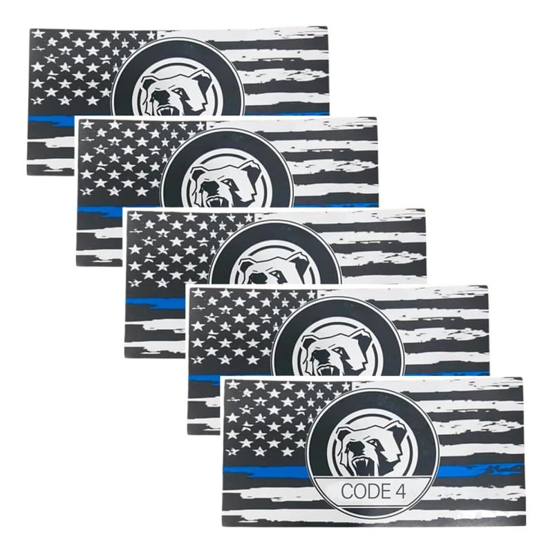 Thin Blue LineThin Blue line Sticker Code 4, 5 Pcs Thin Blue Line Flag ...