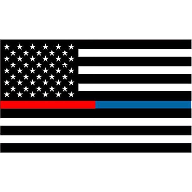 Thin Blue Red Line American Subdued Flag Decal USA Police Fire 3M ...