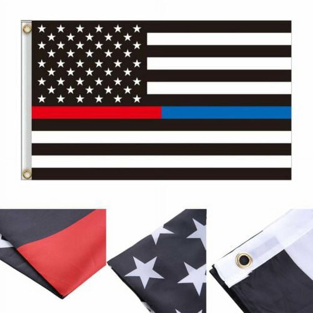 Thin Blue Red Line USA Police & Fire Respect and Honor Law Enforcement ...