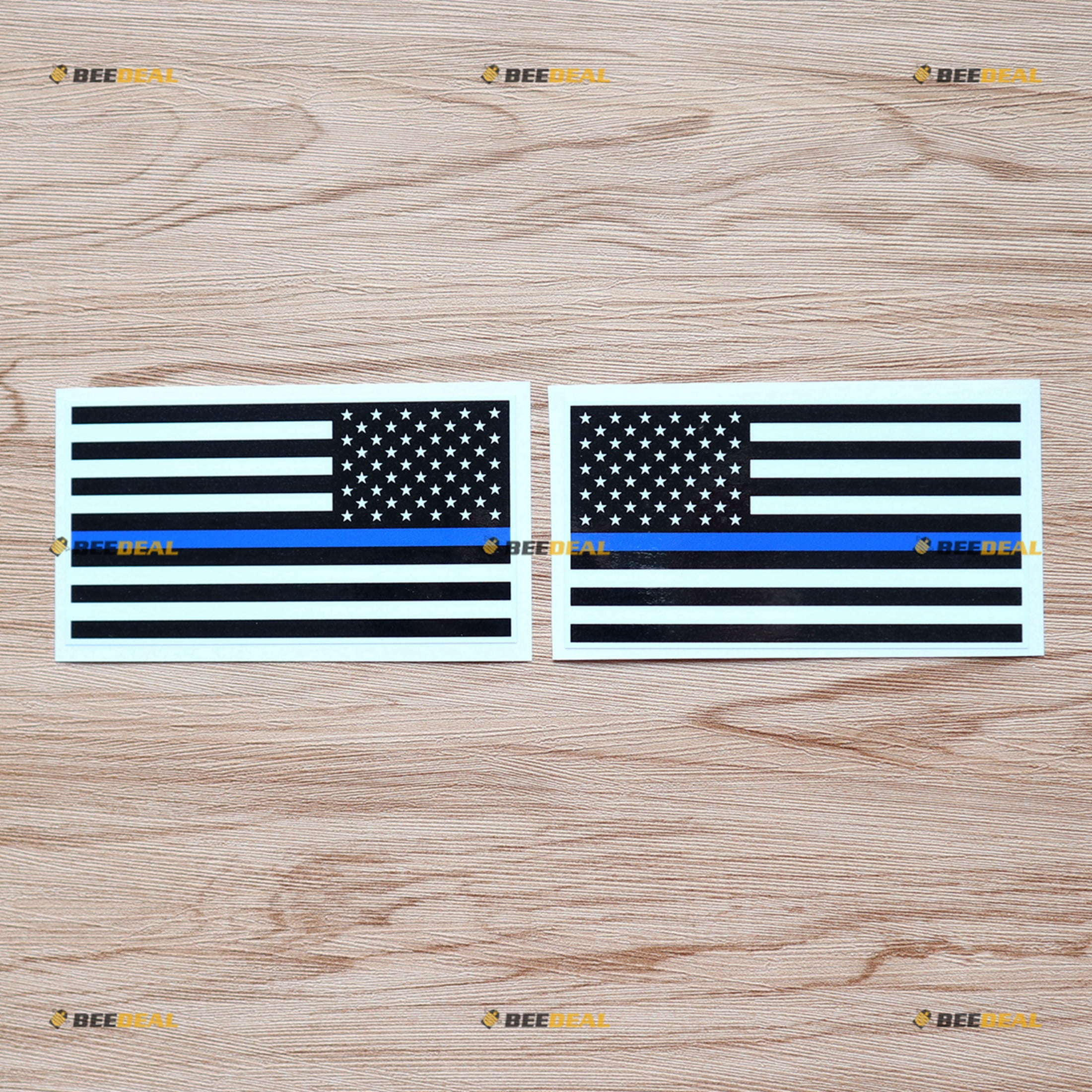 Thin Blue line American USA Flag Vinyl Decal Sticker Black White ...