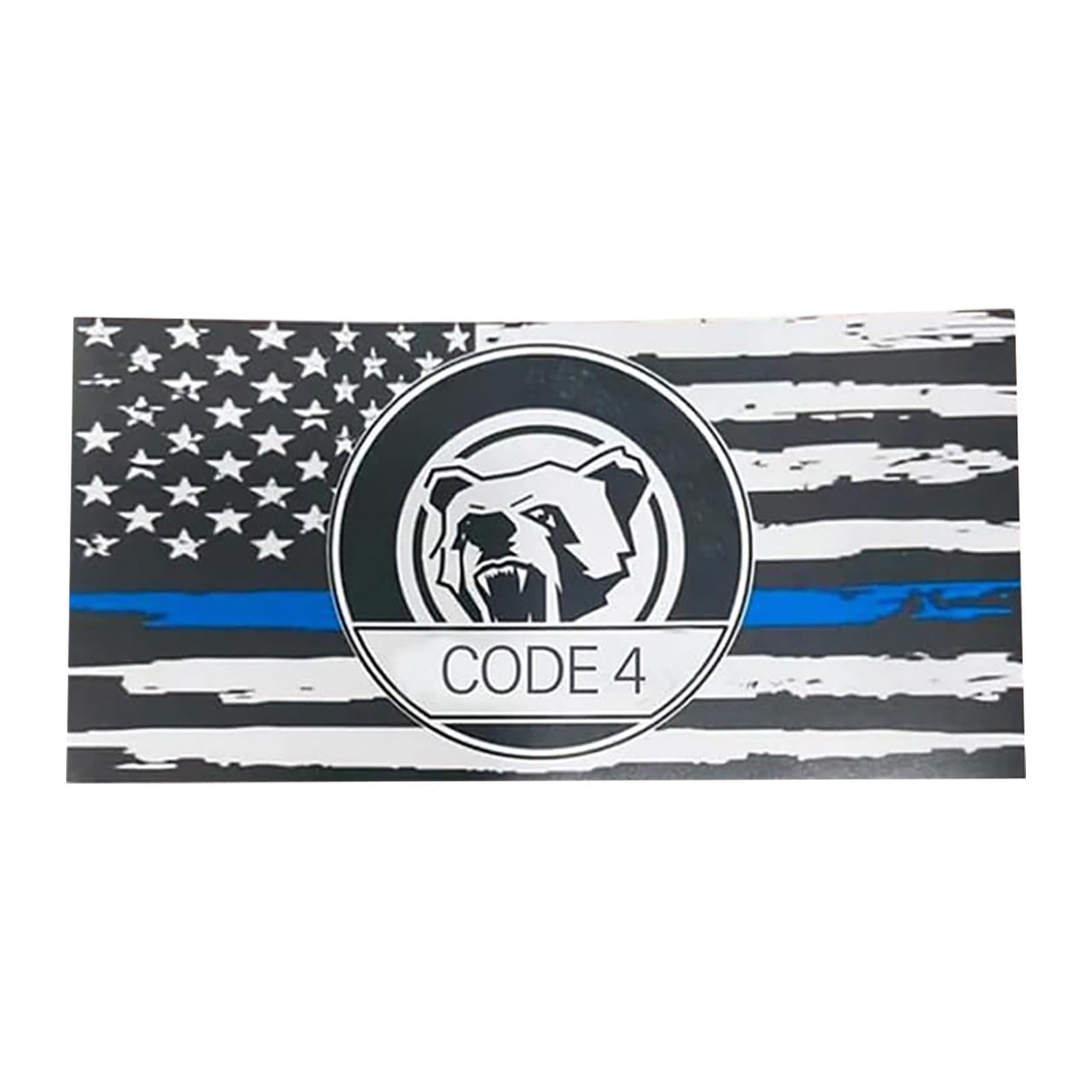Thin Blue line Sticker Code 4, Thin Blue Line Skull Decal, Police ...