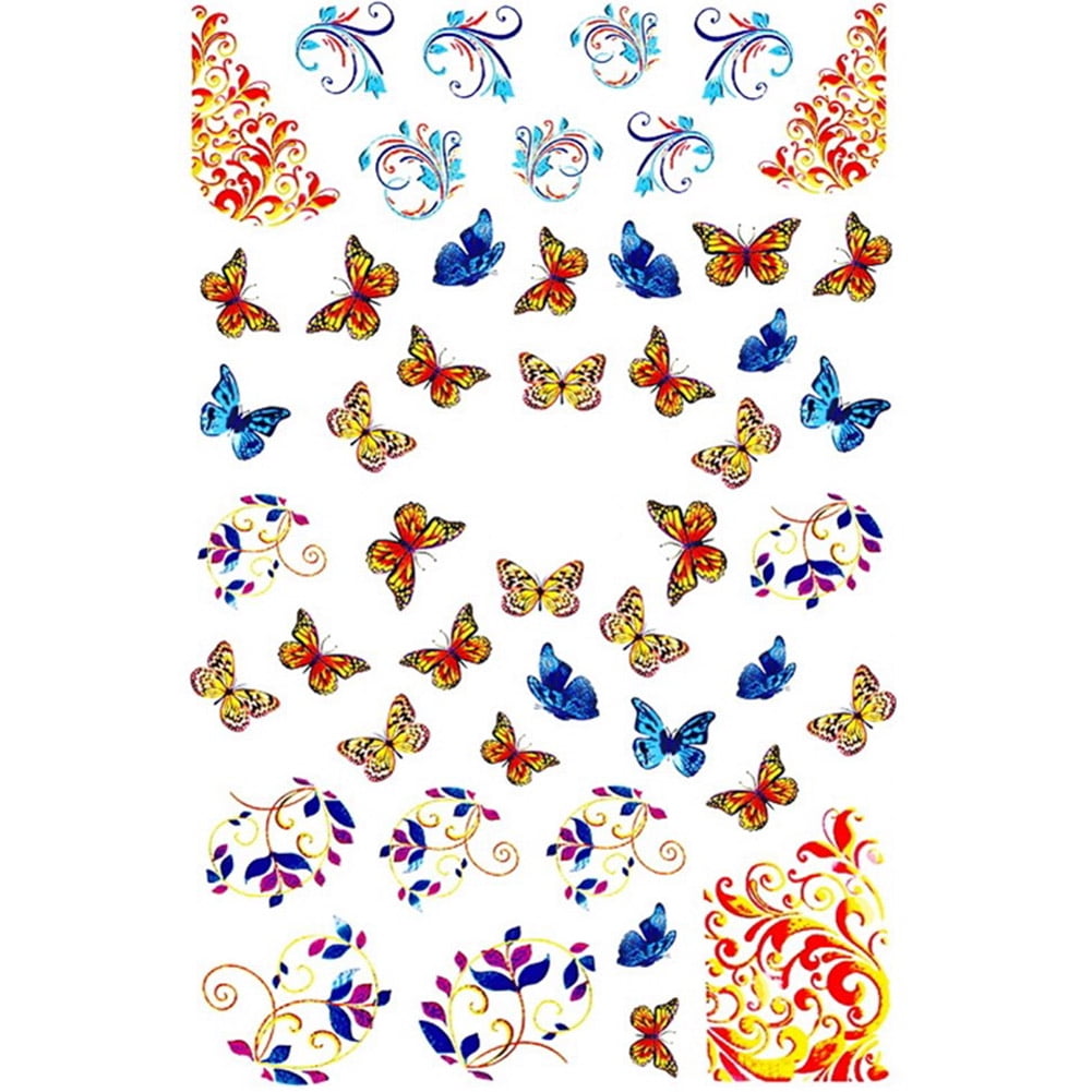 Thin Branch Semi-transparent Nail Art Sticker Self-adhesive Nail ...