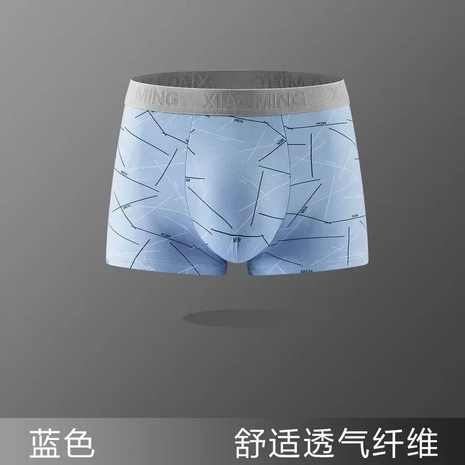 Thin Breathable Cotton Crotch Line Middle Waist Milk Silk Boxers Letter ...