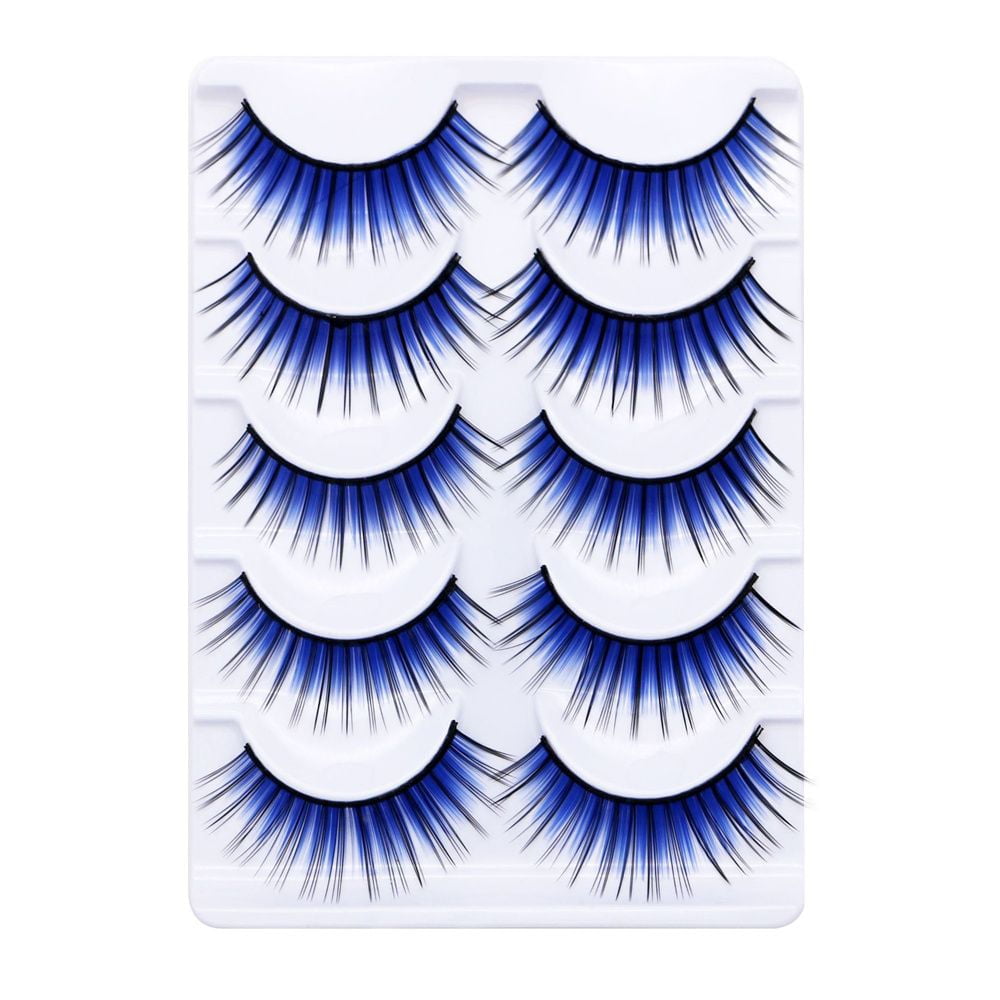 Thin Colorful Stage Makeup Thick Art Makeup Scene Blue Eyelashes ...