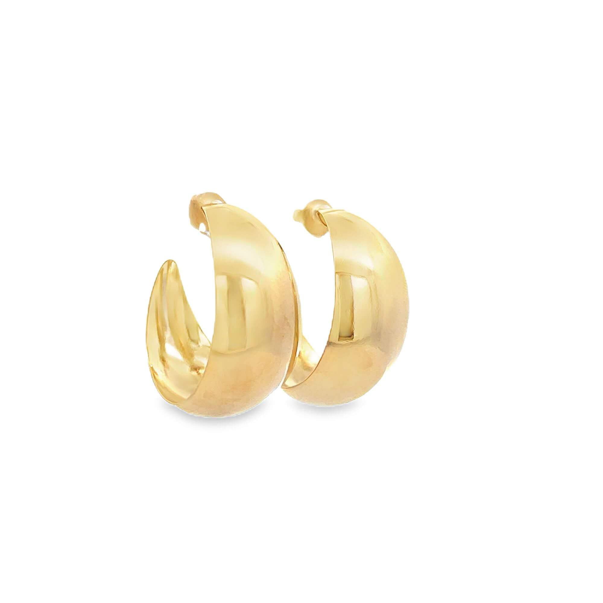 Thin Concave Crescent Moon Wide Hoops (K30) - Walmart.com