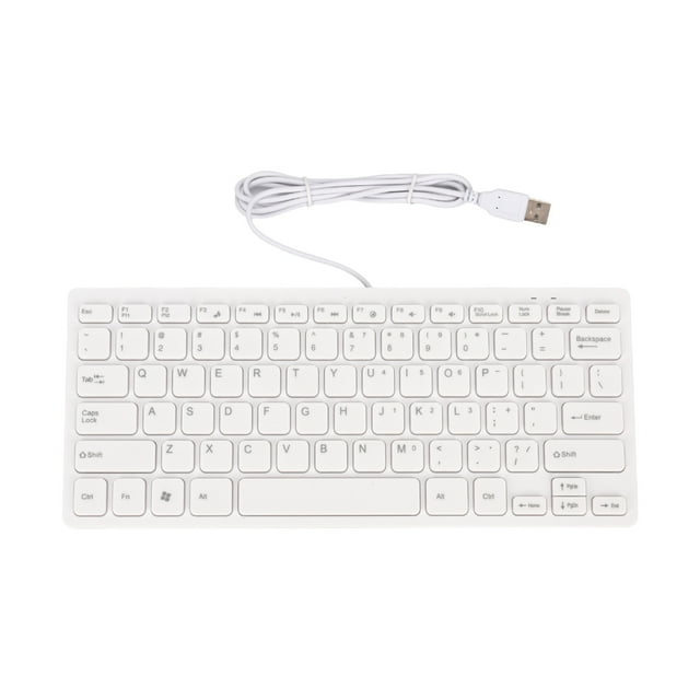Thin Corded USB 72 Keyboard Quiet Operating Lightweight Portable Design ...