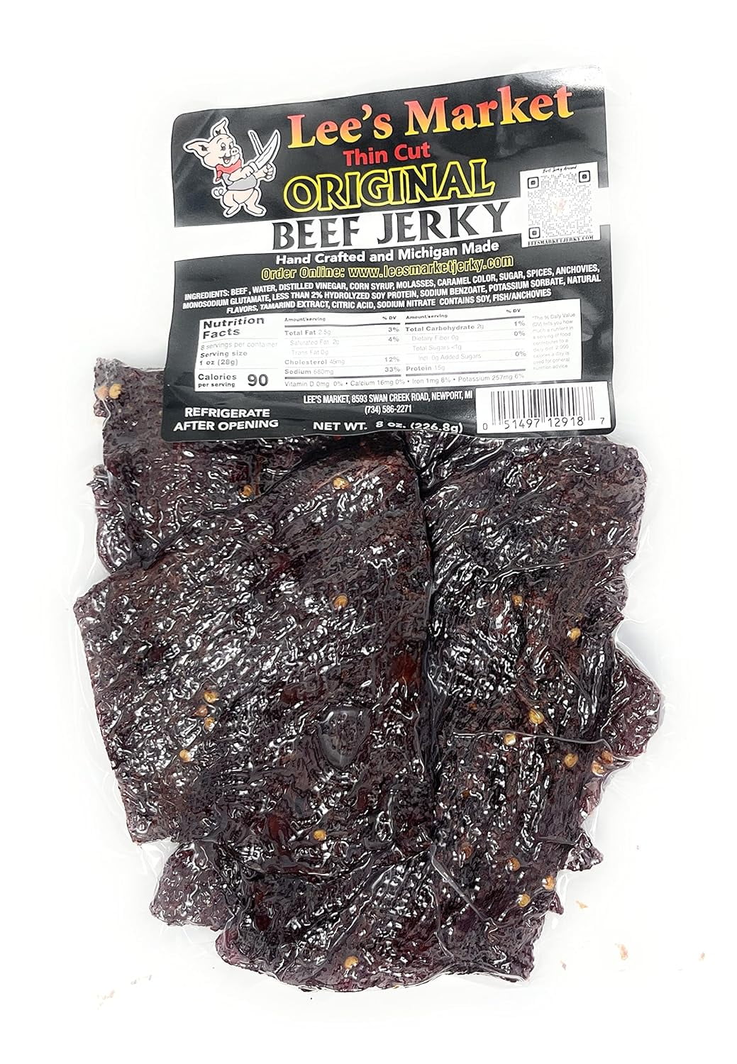 Thin Cut Original Beef Jerky - Soft & Tender - Healthy Low Carb Gluten ...