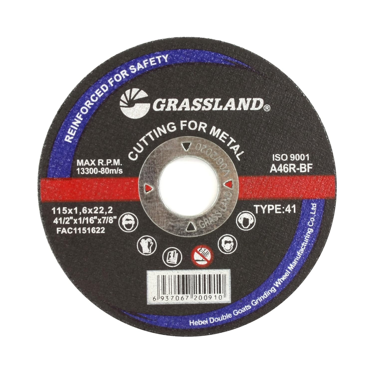 Thin Cutting Disc, Steel Freehand Cut-Off Wheel - Flat - 4-1/2" x 1/16 ...