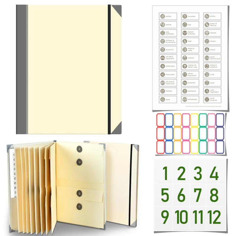 Thin Document Organizer Binder - Life Binder for Important Papers ...