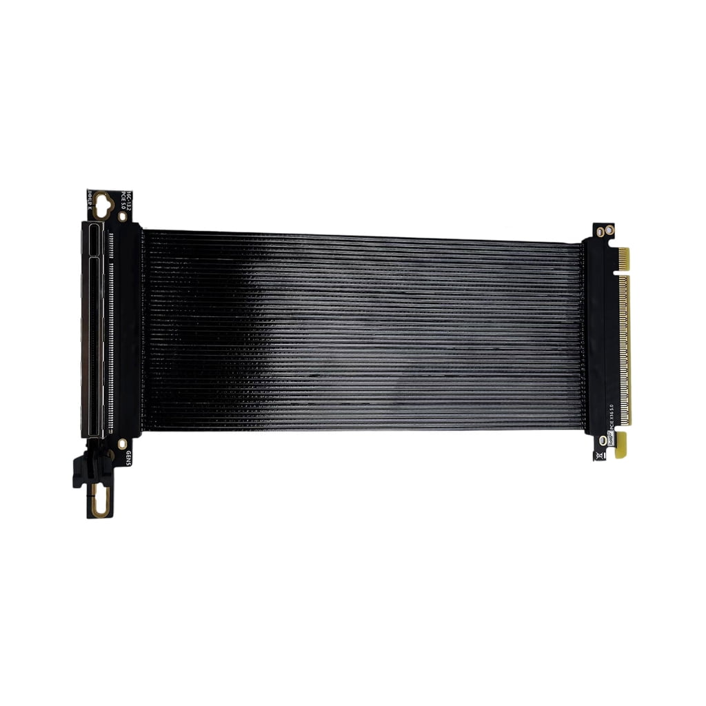 Thin Flat PCIe 5.0 X16 Silver Plateds Cable 90 Degree Right Angle ...