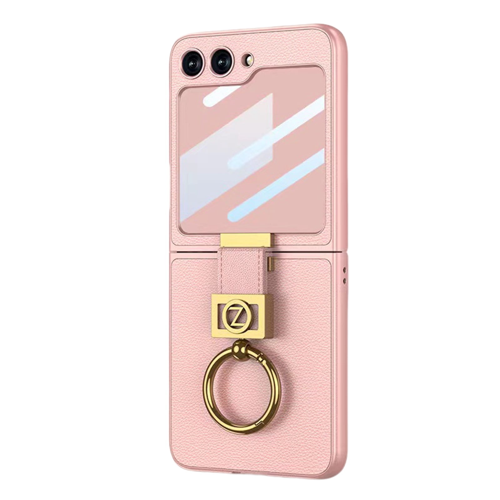 Thin Flip With Ring Stand For Z Flip5 Three Axis Protective With PU ...