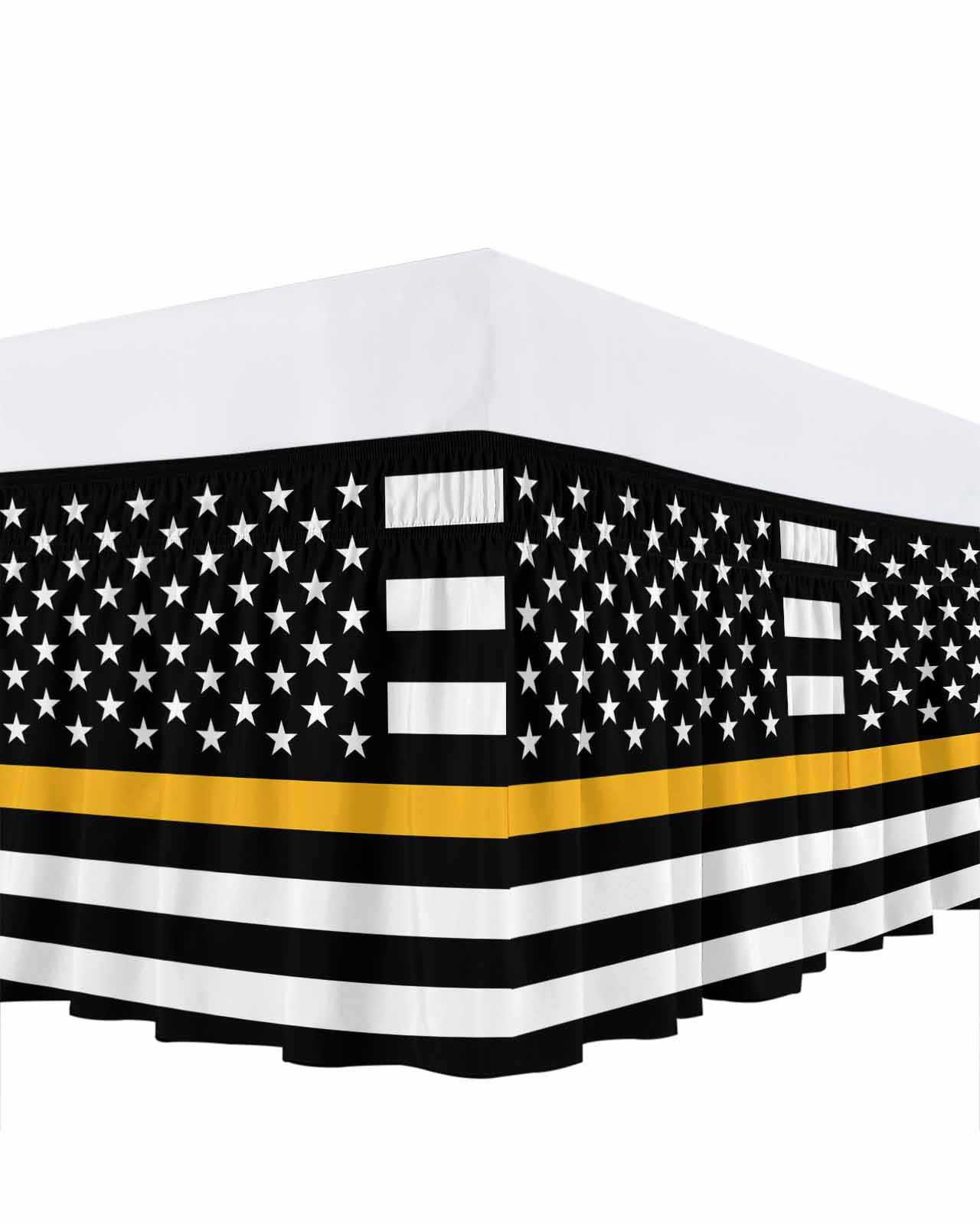 Thin Gold Bed Skirt Queen Size 16" Drop Line Dispatchers Dispatch ...