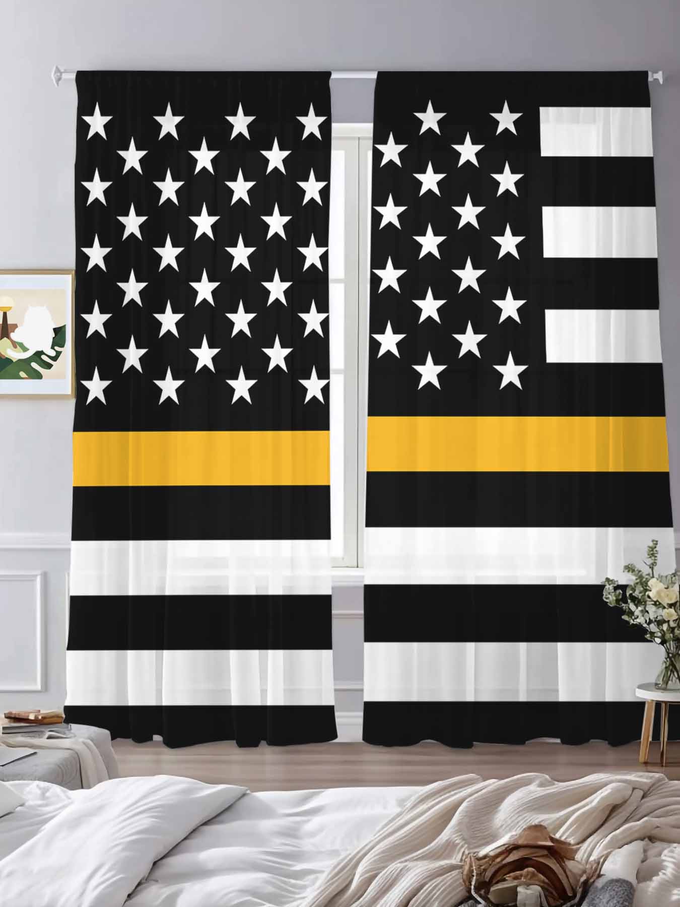 Thin Gold Sheer Curtains 96 inches Long 2 Panels Set Line Dispatchers ...