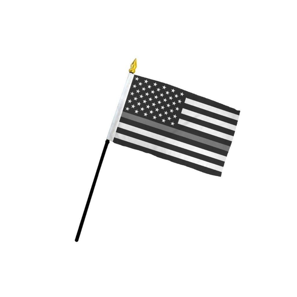 Thin Gray Line USA 4x6in Stick Flag - Walmart.com