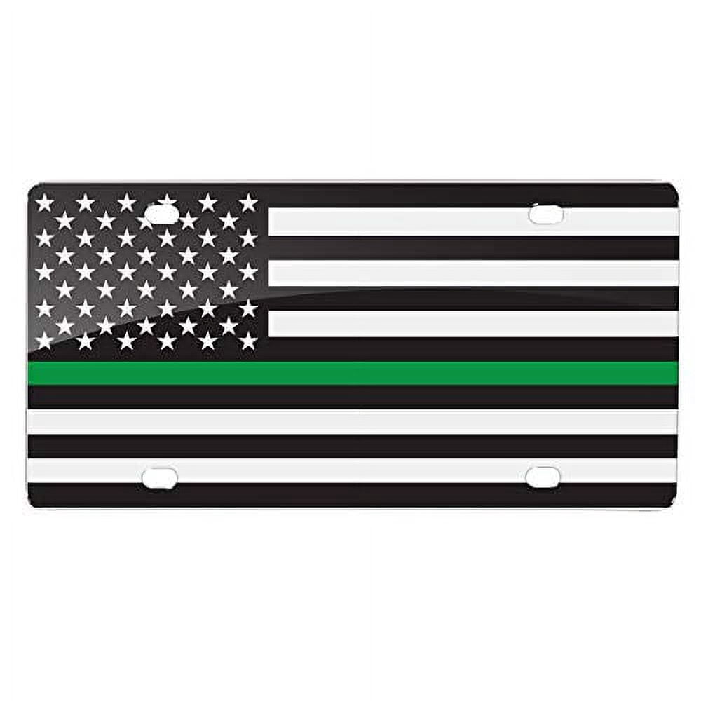 Thin Green Line American USA Flag (Border-Patrol-Agents) Aluminum Black ...