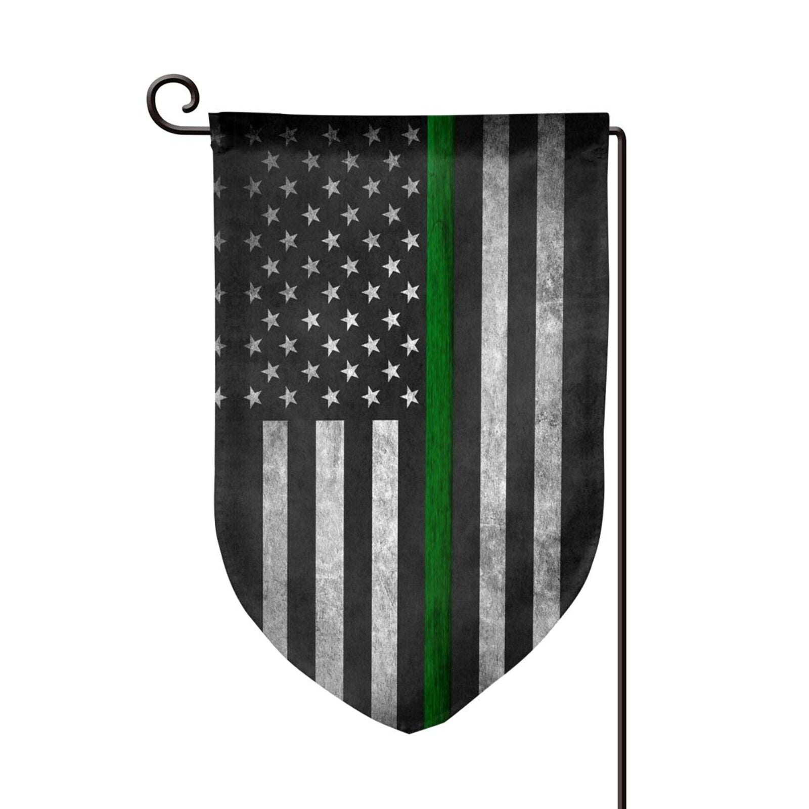 Thin Green Line Flag Garden Flag Double Sided Small Flag Yard Home ...