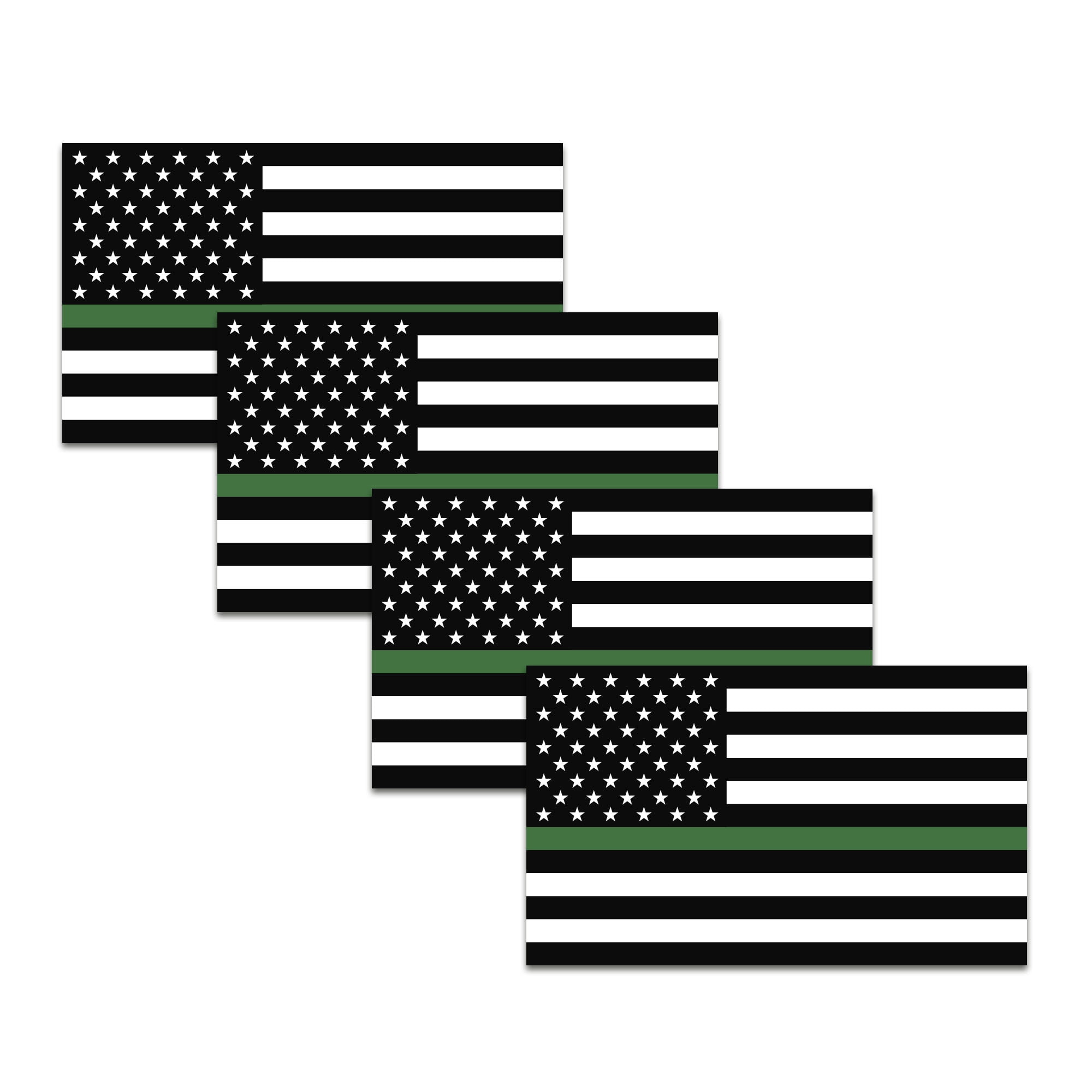 Thin Green Line Flag Stickers - 3 x 5 inches - Federal Law Enforcement ...