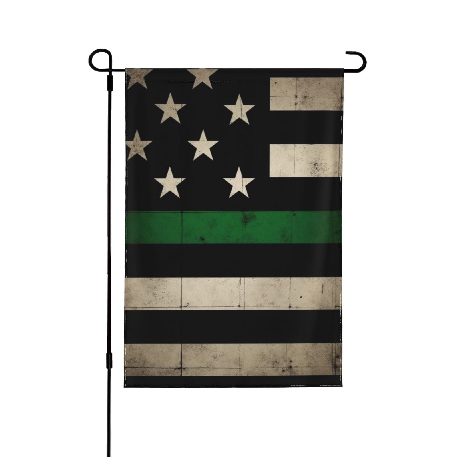 Thin Green Line Military And Conservation Garden Flag 12X18 Inch Double ...
