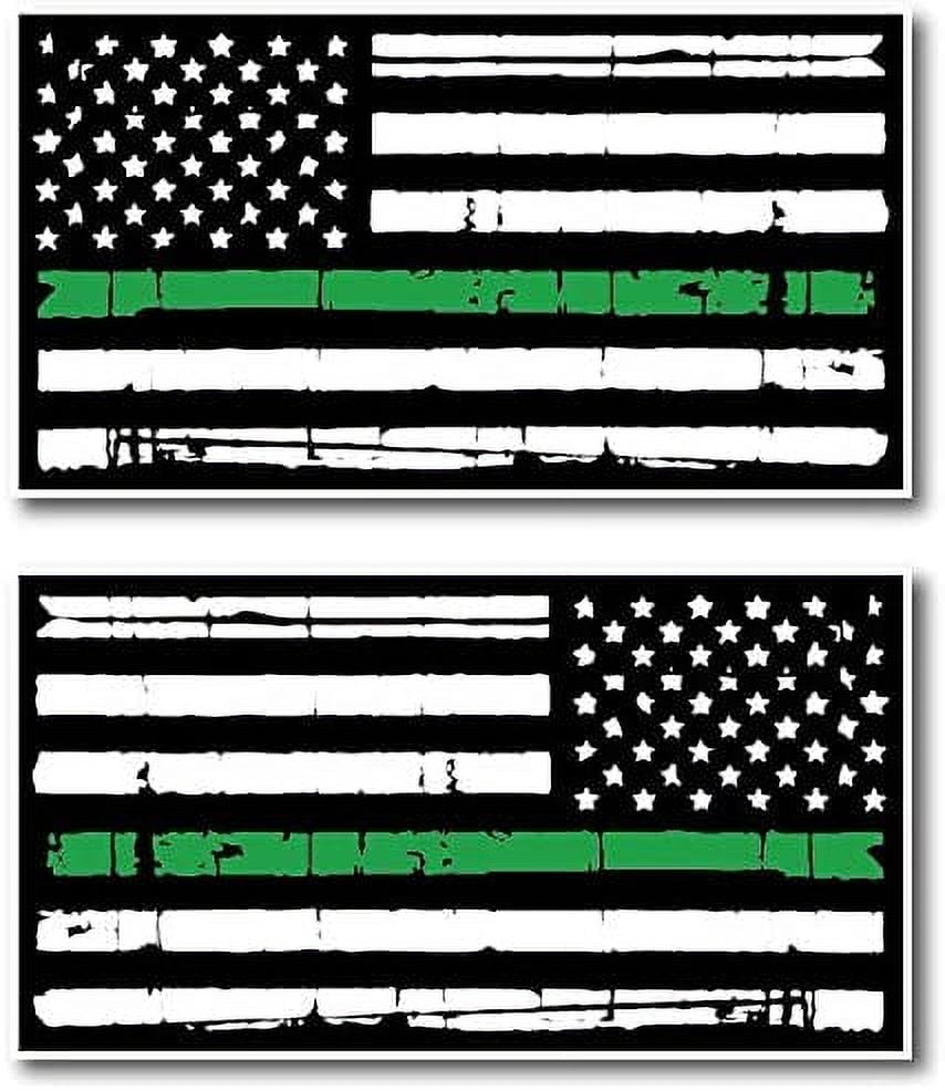 Thin Green Line Tattered 2 Pack I Support The Military Veterans Green ...