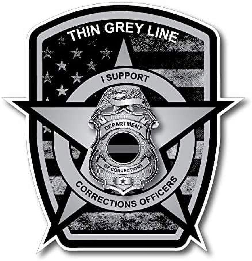 Thin Grey Line Badge Decal Correctional Officer Car Truck Vinyl USA ...