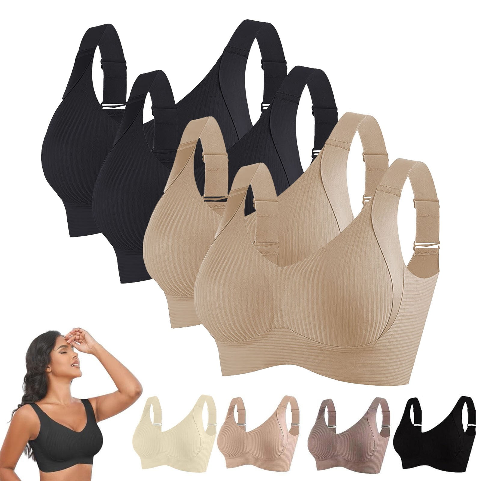 Thin Laceless Ring Comfortable Breathability Underwear Large Size ...