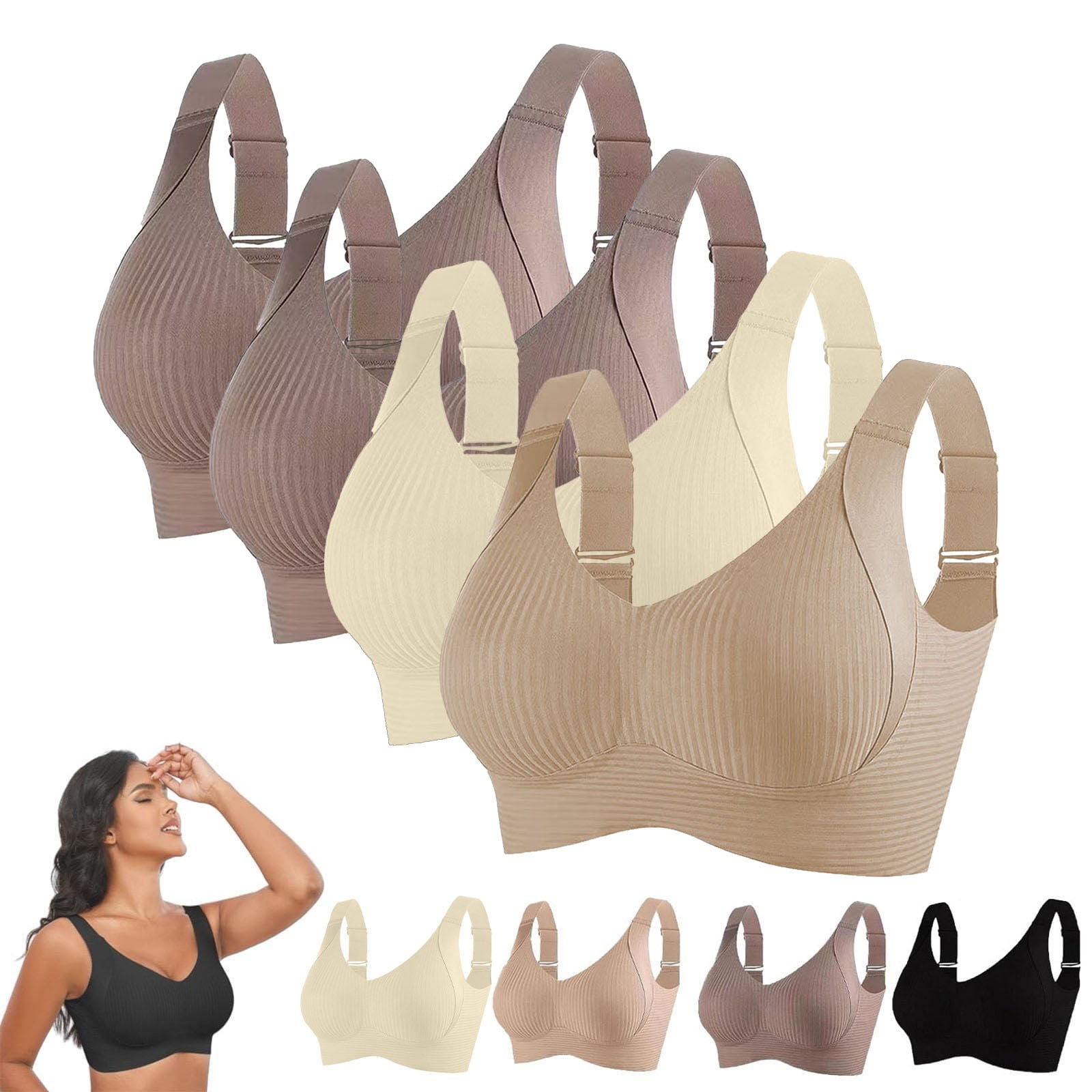 Thin Laceless Ring Comfortable Breathability Underwear Large Size ...