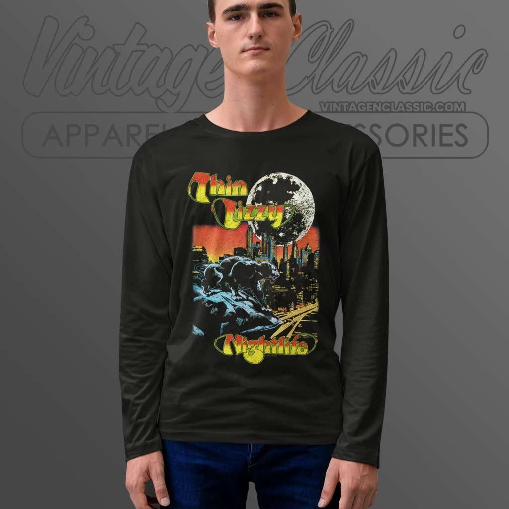 Thin Lizzy Night Life Extended Vintage T Shirt Crewneck Sweatshirt ...