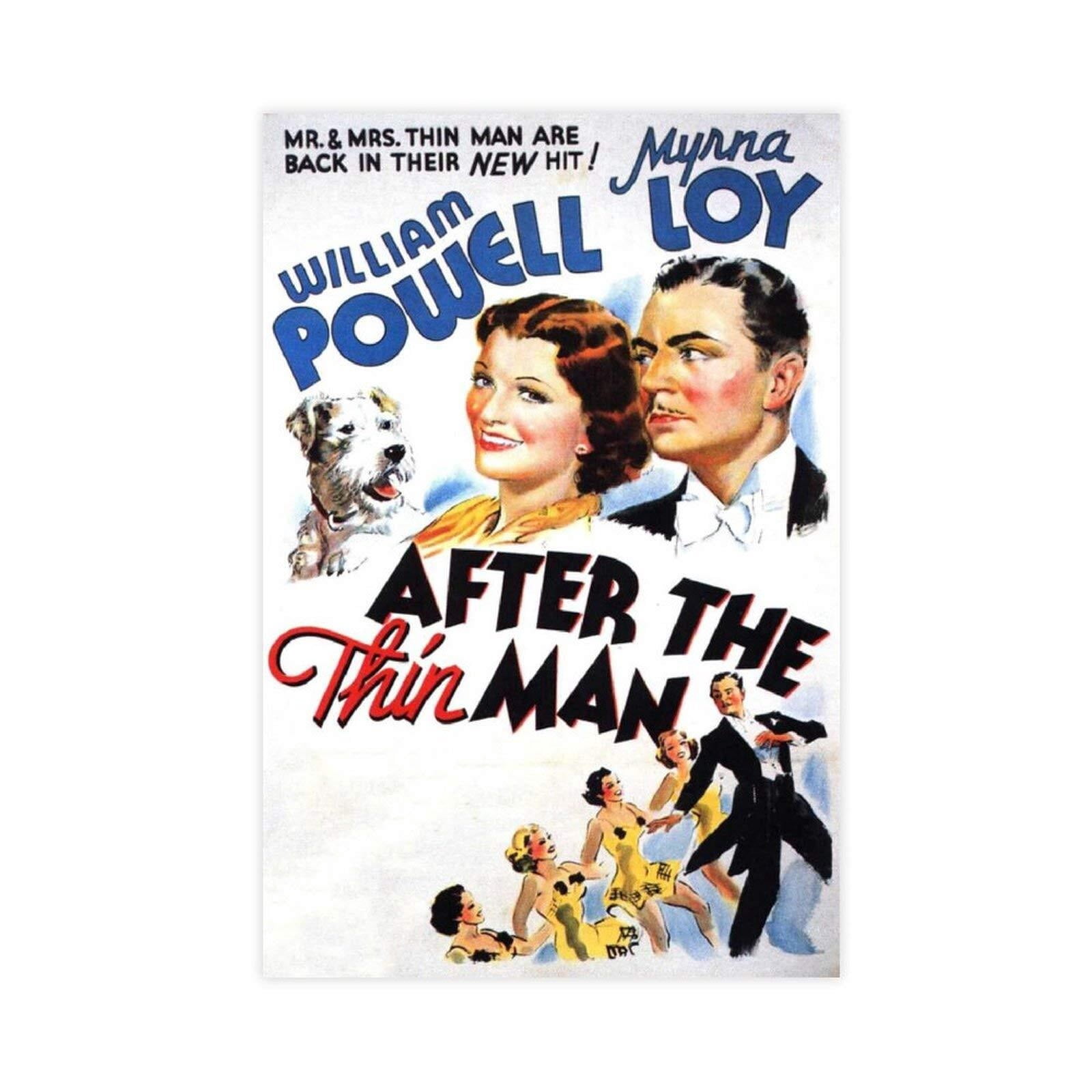 After The Thin Man Vintage Retro Movie Poster Classic Movie Bar Club ...