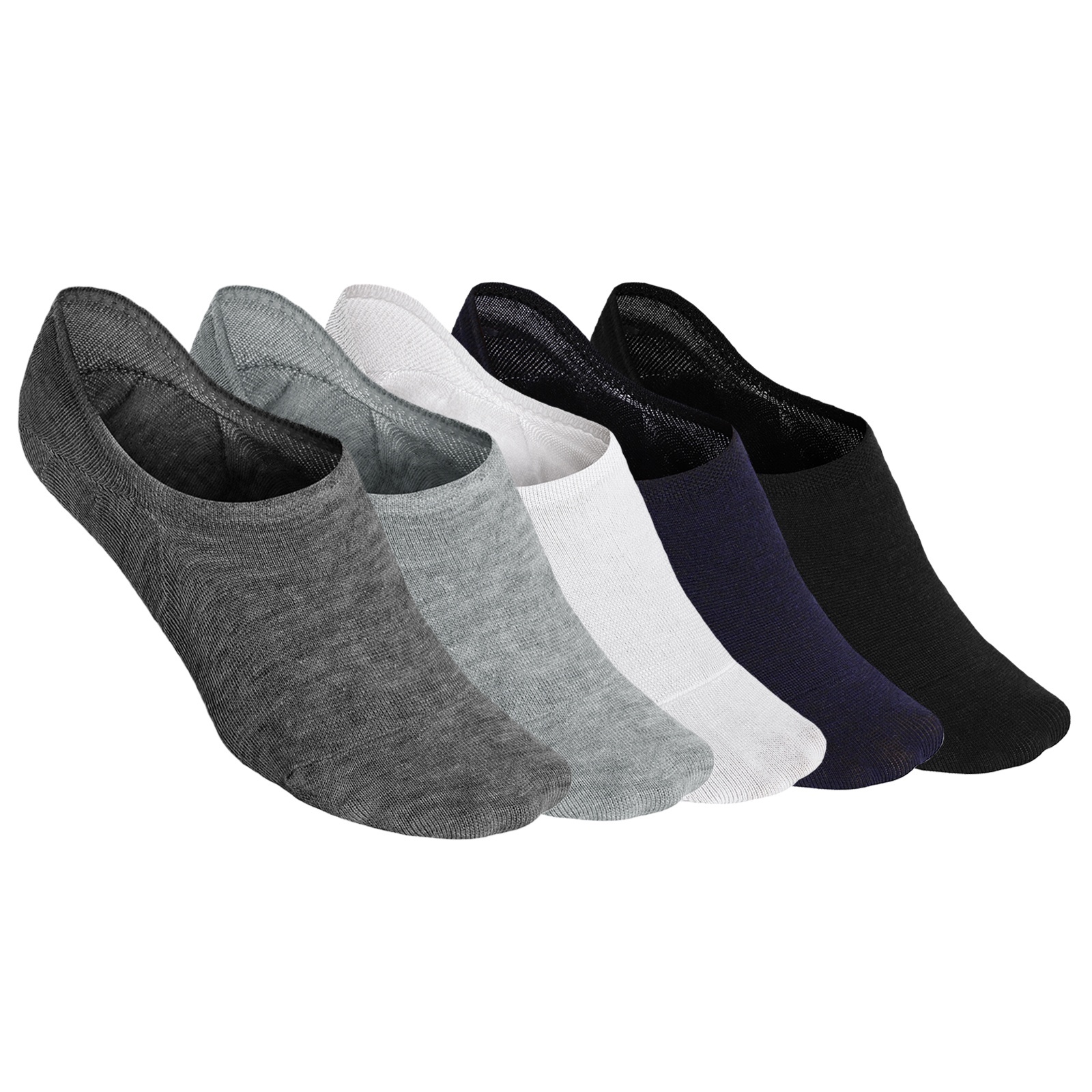 No Show Socks for Women Non Slip Low Cut Cotton Sports Casual Liners ...