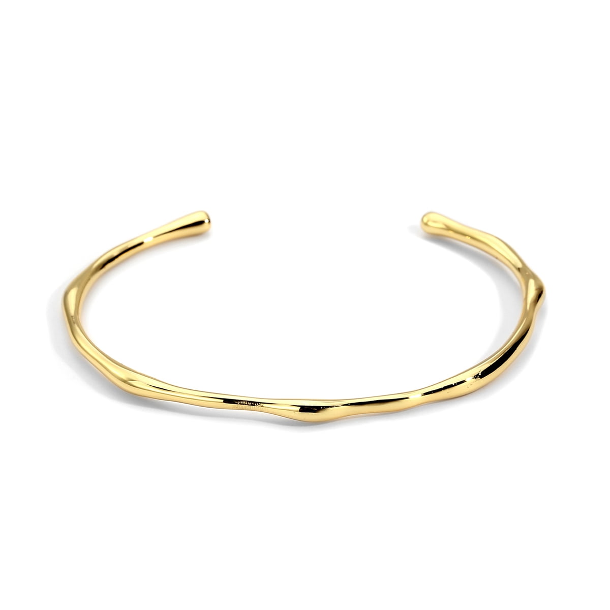 Thin Open Cuff Bracelet for Women 14K Gold Plating Magma Design Cuff ...
