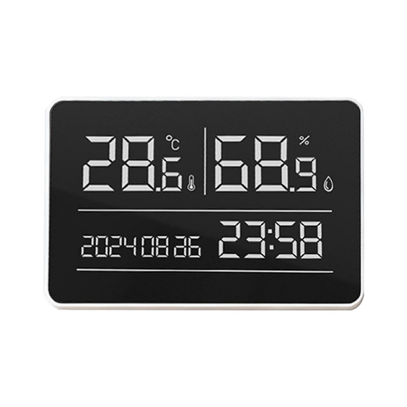 Thin Profile Digital Clock Featuring Accurate Environmental Monitoring ...