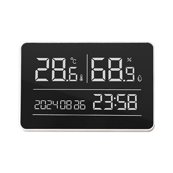 Thin Profile Digital Clock Featuring Accurate Environmental Monitoring ...