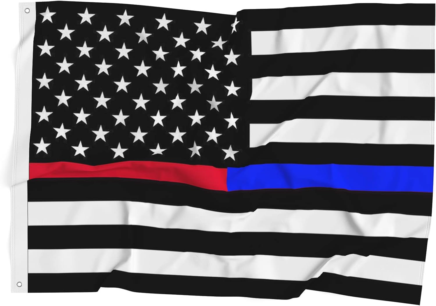 Thin Red and Blue Line American Flag United States Banner Polyester 3x5 ...