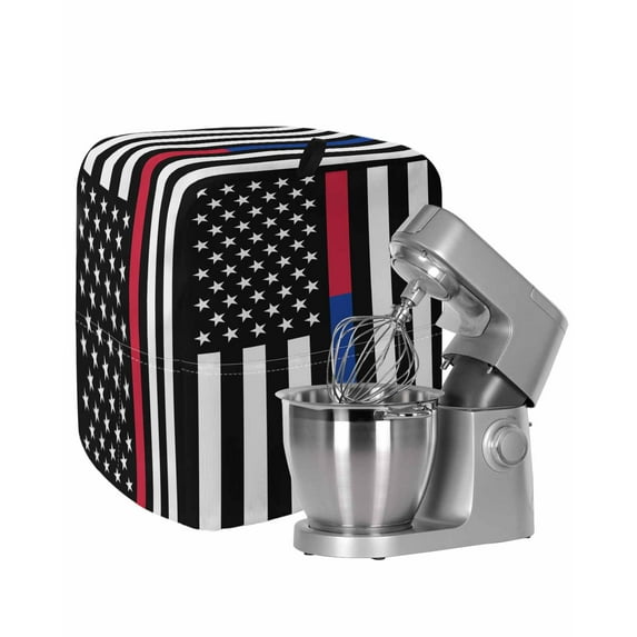 Thin Red Blue White Line Stand Mixer Dust Cover with Storage Pocket ...