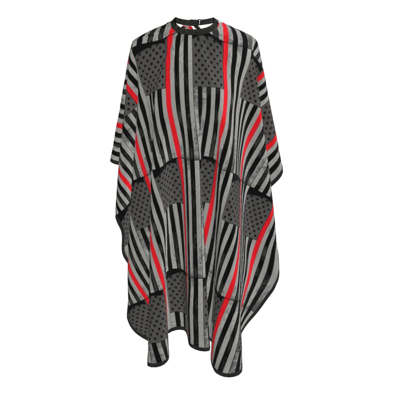 Thin Red Fire Line Flag Barber Cape 66"x55" Salon Hair Cutting Haircut ...