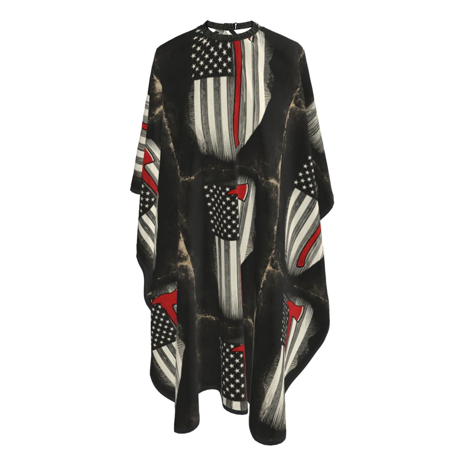Thin Red Firefighter Line Flag Art Hair Cutting Cape 66" x 55" Salon ...