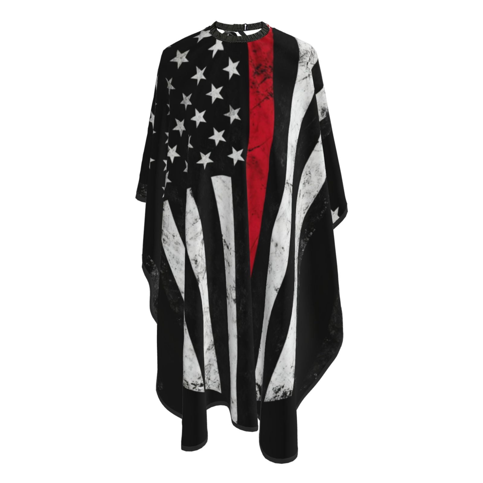 Thin Red Firefighter Line Flag Barber Cape 66"x55" Salon Hair Cutting ...