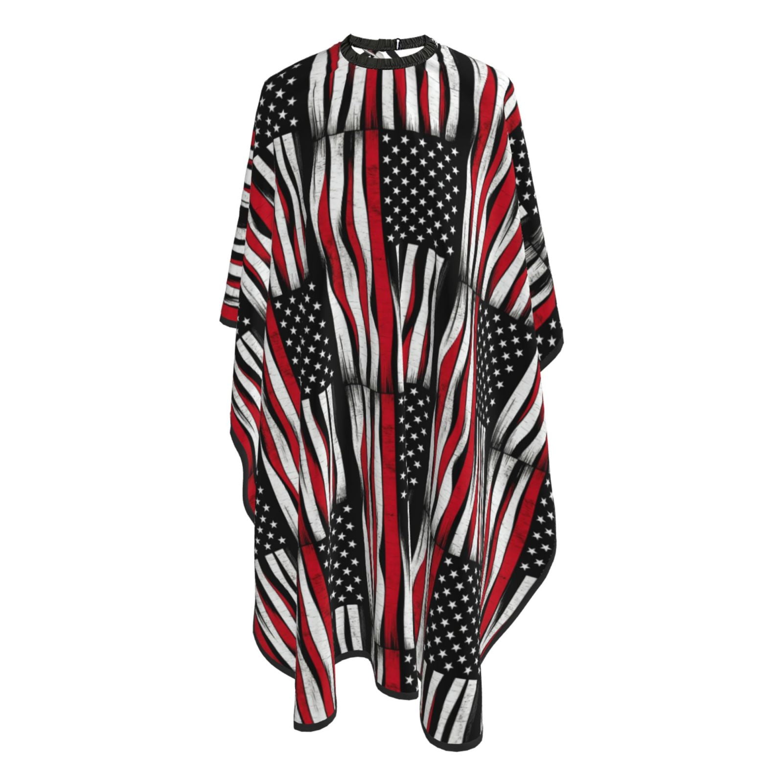 Thin Red Firefighter Line Pattern Barber Cape 66"x55" Salon Hair ...