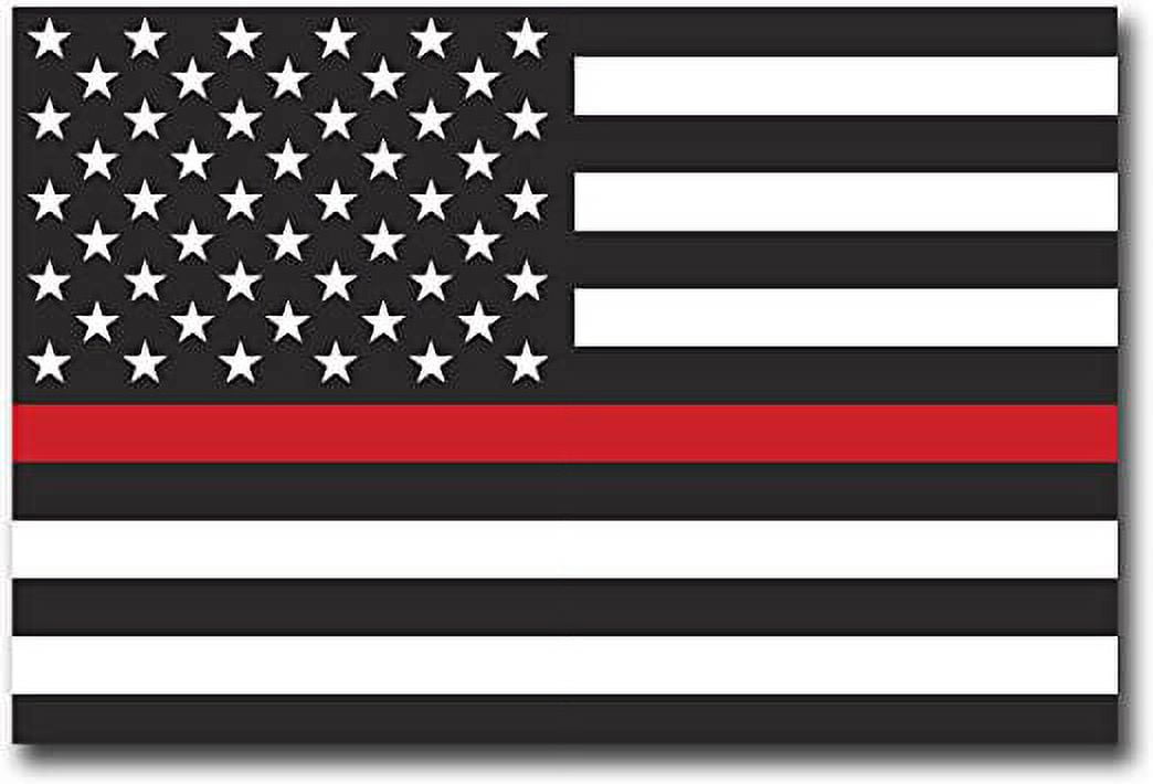 Thin Red Line American Flag Decal 3" x 5" - in Support of Our ...