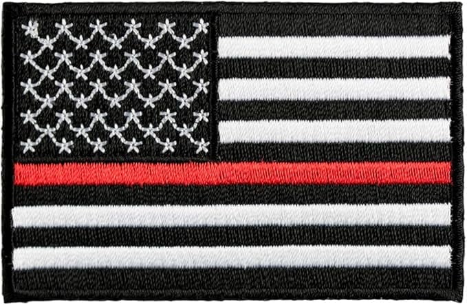 Thin Red Line American Flag Patch, Patriotic Firefighter Patches - Walmart.com